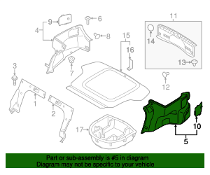 2016-2017 Hyundai Sonata Trunk Side Trim 85730-C2100-TRY | OEM Parts Online