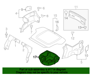 2015-2017 Hyundai Sonata Trunk Floor Storage Box 85780-C2000-TRY ...