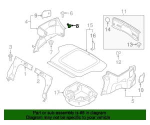 2018-2019 Hyundai Sonata Trunk Side Trim Plug 85746-02000-TRY | OEM ...