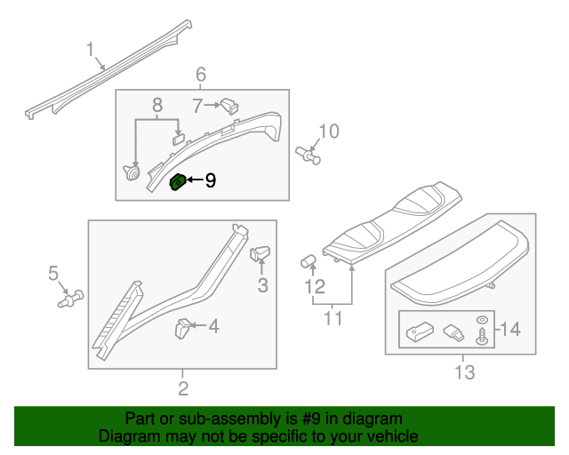 8S8-867-747 - Lower Panel Bezel 2016-2023 Audi | Audi OEM Parts