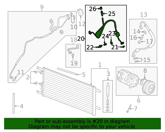 2020-2022 Ford Hose & Tube Assembly lc3z19972c | TascaParts.com