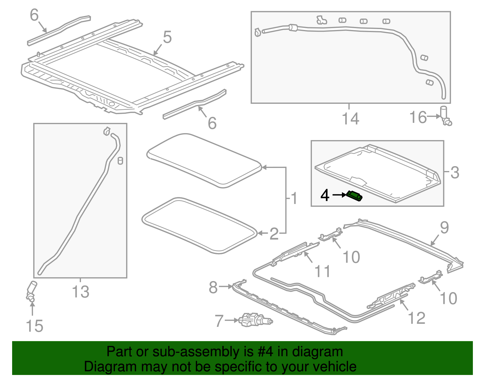 70611-T2A-A01ZK - High-Quality Sunroof Handle for 2016-2025 Honda ...