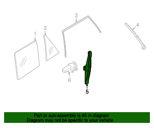 51357291952 - 2014-2018 BMW X5 Window Regulator (51-35-7-291-952) | BMW ...