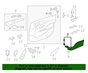 257-720-47-00-7C70 - Door Armrest 2019-2023 Mercedes-Benz | Mercedes ...