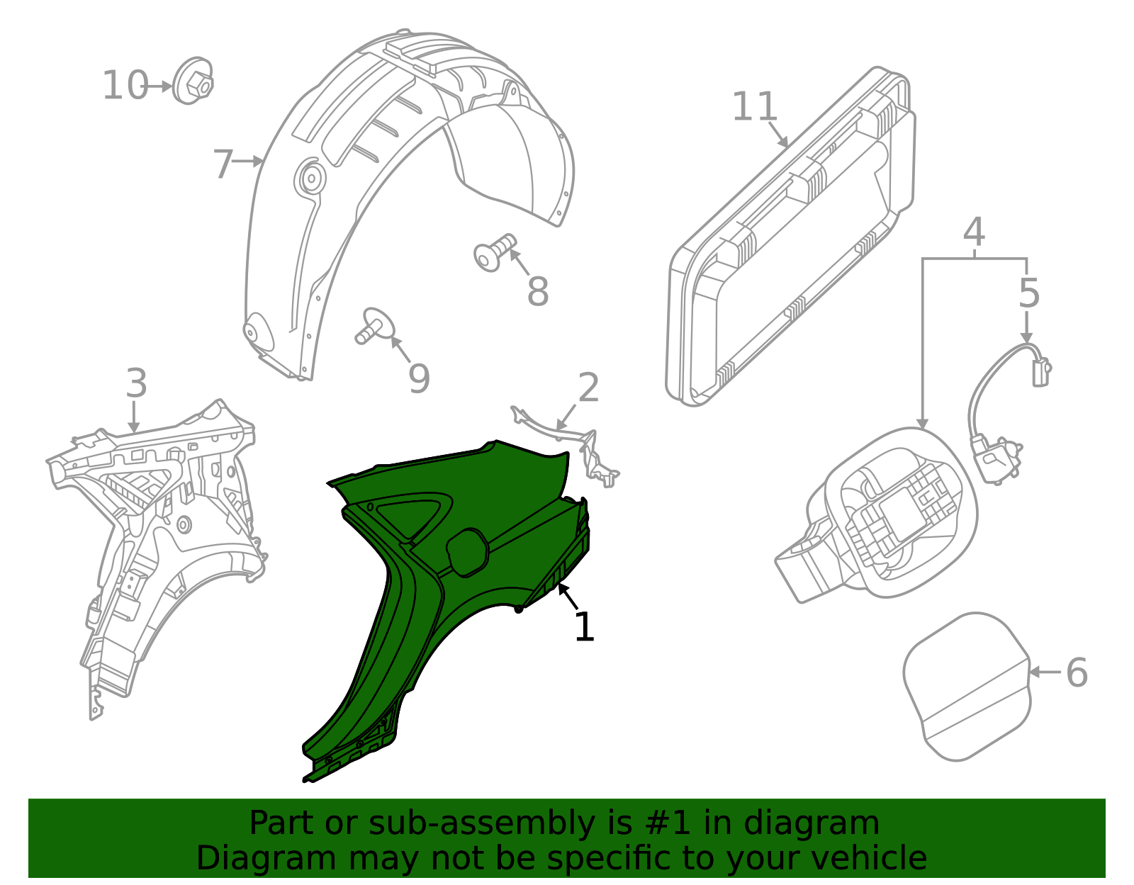 71503-L2C00 - Quarter Panel 2025 Kia K5 | Kia.Parts Store