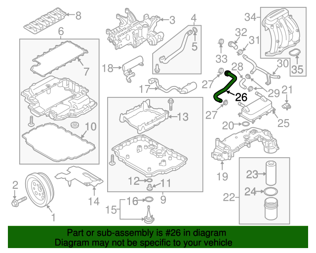 2009-2016 Porsche Engine Coolant Hose 9A1-106-611-00 | Sunset Porsche Parts