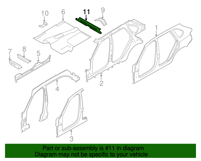 41117174372 - 2007-2019 BMW Rear Cross-Member (41-11-7-174-372) | BMW ...