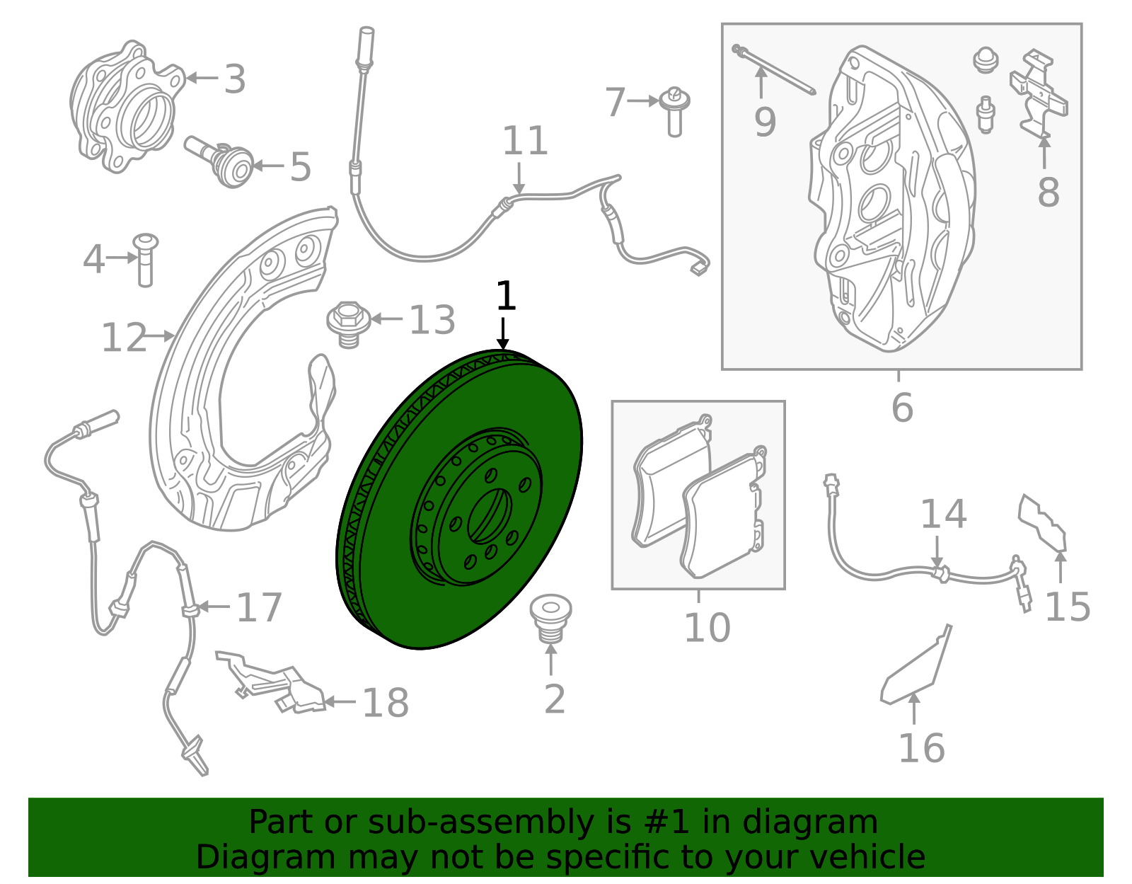 34116887397 - 2017-2025 BMW Front Brake Rotor (34-11-6-887-397) | BMW ...