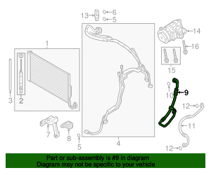 2011-2018 Porsche Cayenne A/C Refrigerant Suction Hose 958-573-744-14 ...