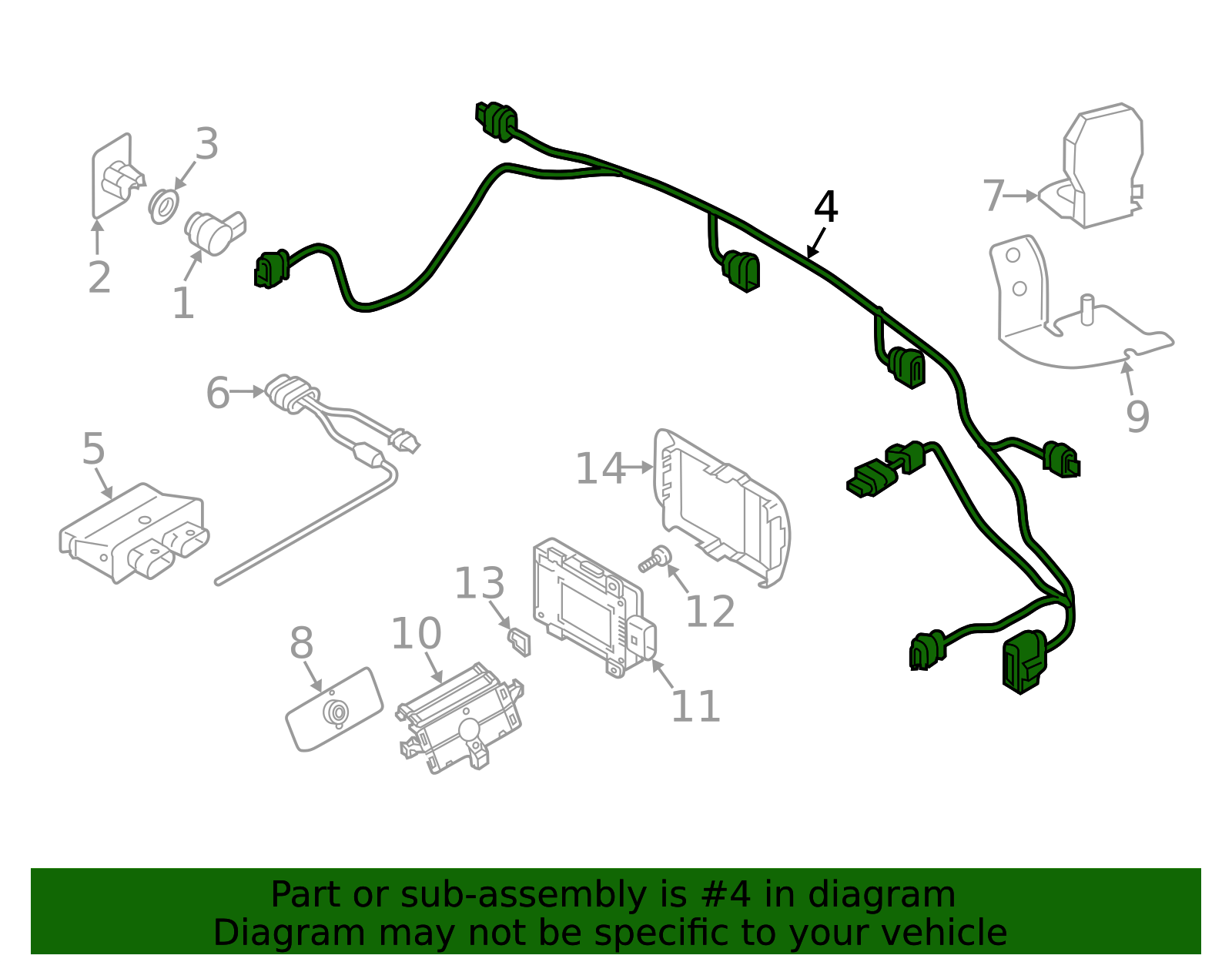 2019-2021 Audi Wire Harness 4N0-971-104-AA | TascaParts.com