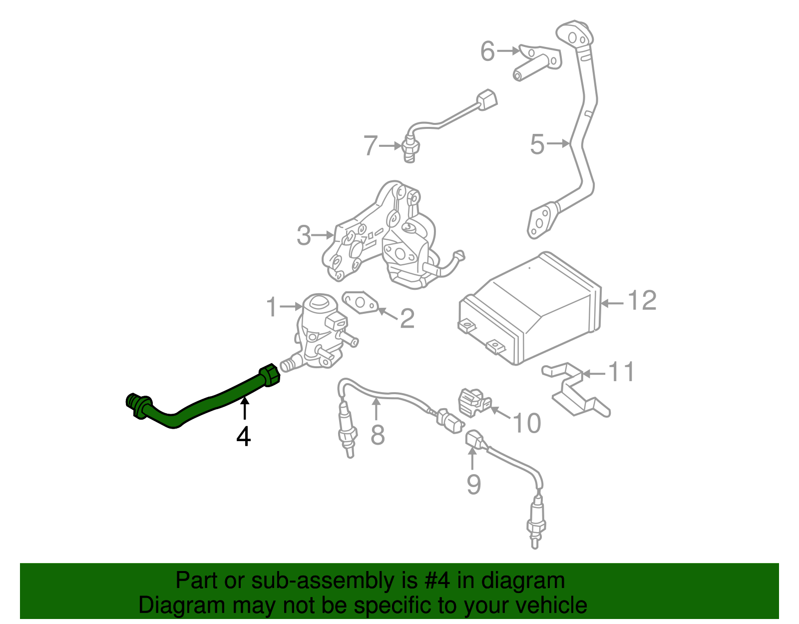 2000-2001 Nissan Sentra Egr Pipe 14725-5U010 | My Nissan Part