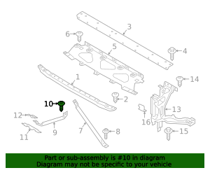 2011-2023 BMW Radiator Support Panel Reinforcement Bolt 07-14-7-234-925 ...