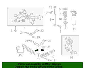 2016-2023 GM M14x2x67 Rear Suspension Trailing Arm Bolt 11546992 GM ...