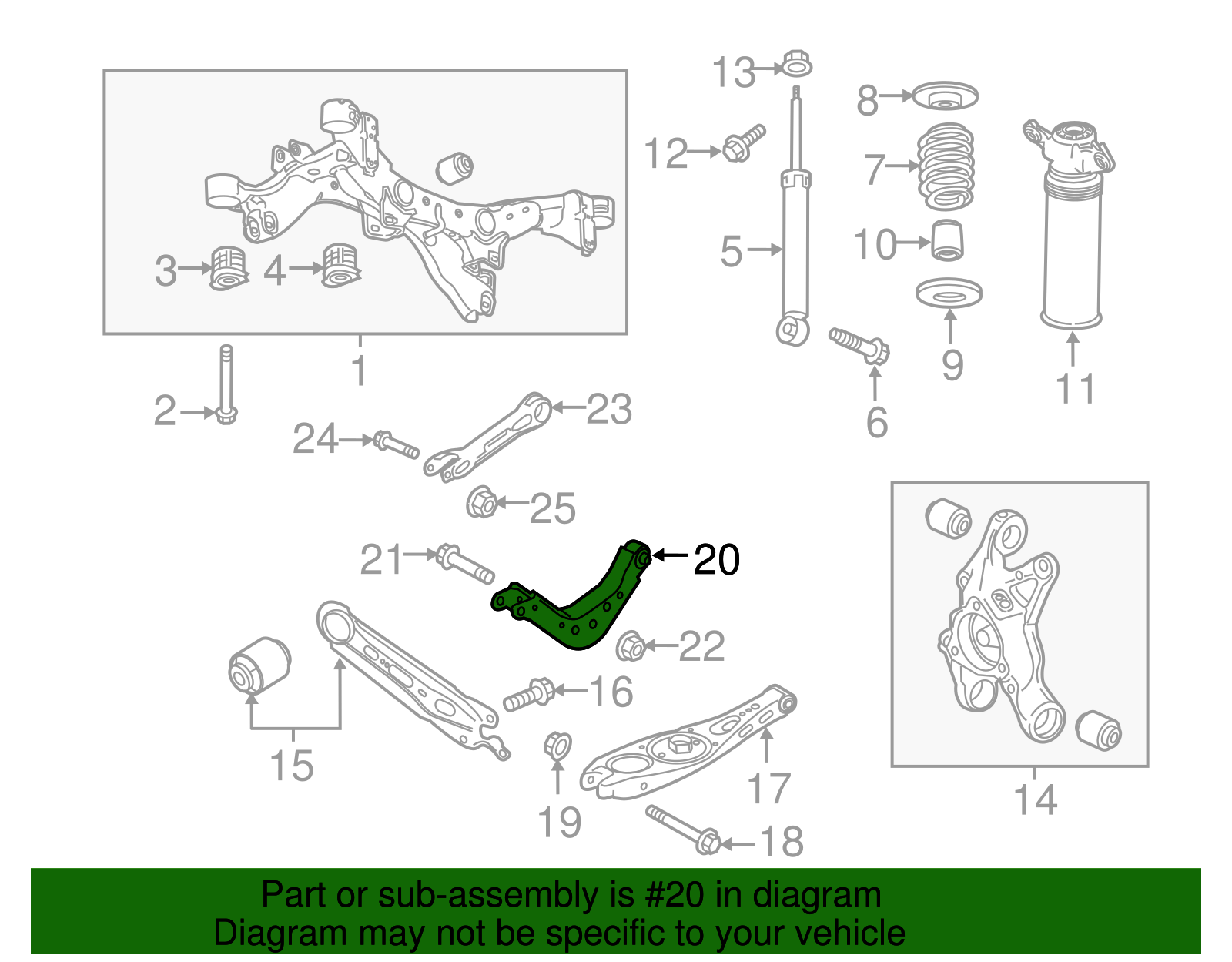 2016-2025 GM Upper Control Arm 87825463 GM | GMPartsDirect.com
