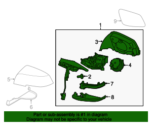 51-16-7-409-077 - Mirror Assembly - 2014-2020 BMW | Buy BMW Parts Now