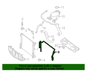 2008-2015 Mercedes-Benz Upper Baffle 204-505-05-30 | MB OEM Parts