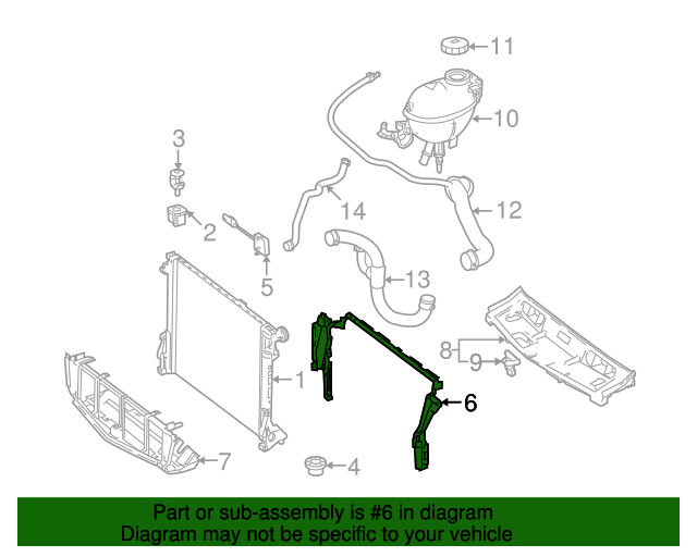 2008-2015 Mercedes-Benz Upper Baffle 204-505-05-30 | MB OEM Parts