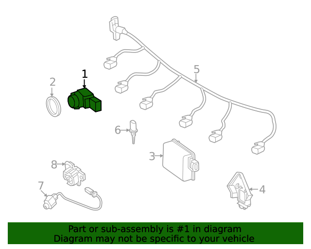 223-905-00-05-9999 - Parking Aid Sensor 2021-2024 Mercedes-Benz ...