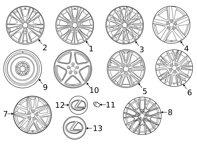4261A-30220 - Wheel 2017-2019 Lexus | AutoNationParts.com