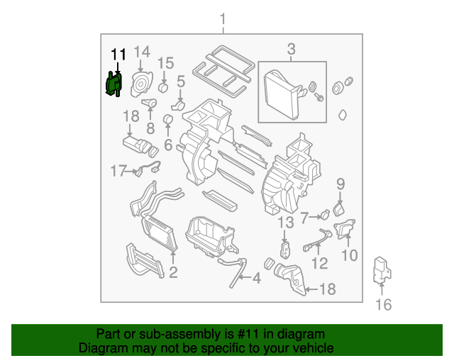 Hyundai - 97154-2H000 - HVAC Air Inlet Door Actuator - 2007-2012 ...