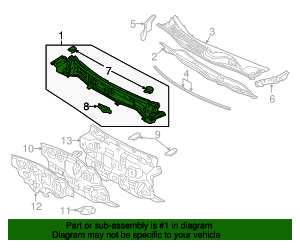 2005-2012 Toyota Avalon Cowl Panel 55701-AC010 | OEM Parts Online