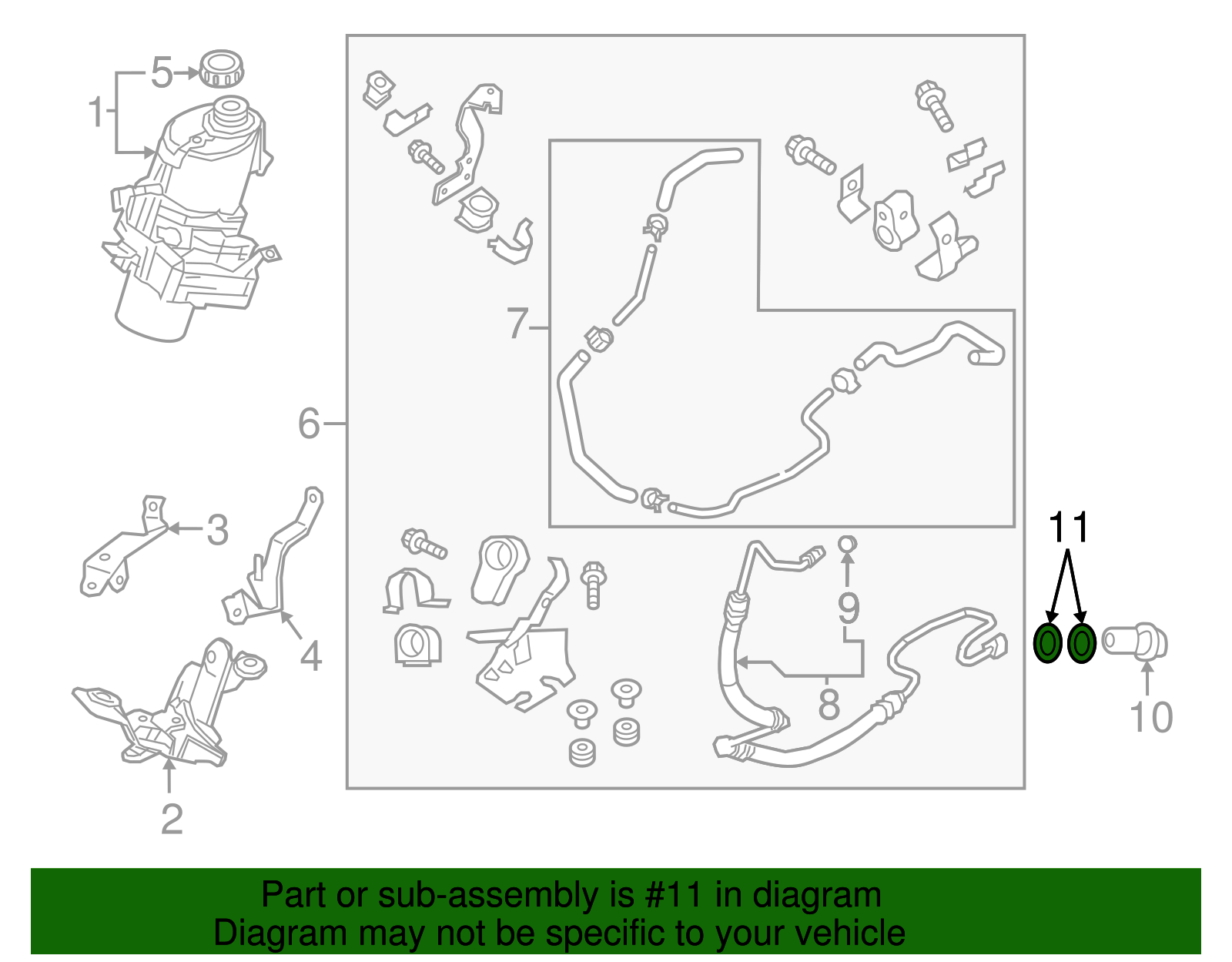 2011-2020 Infiniti Pressure Hose Washer 49726-50W00 | Grubbs Infiniti ...
