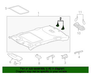 2011-2020 Toyota Headliner Clip 90467-A0004 | Toyota Parts Center