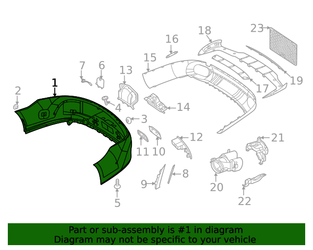 2019-2021 Mercedes-Benz Bumper Cover 290-885-61-01-9999 | MB OEM Parts