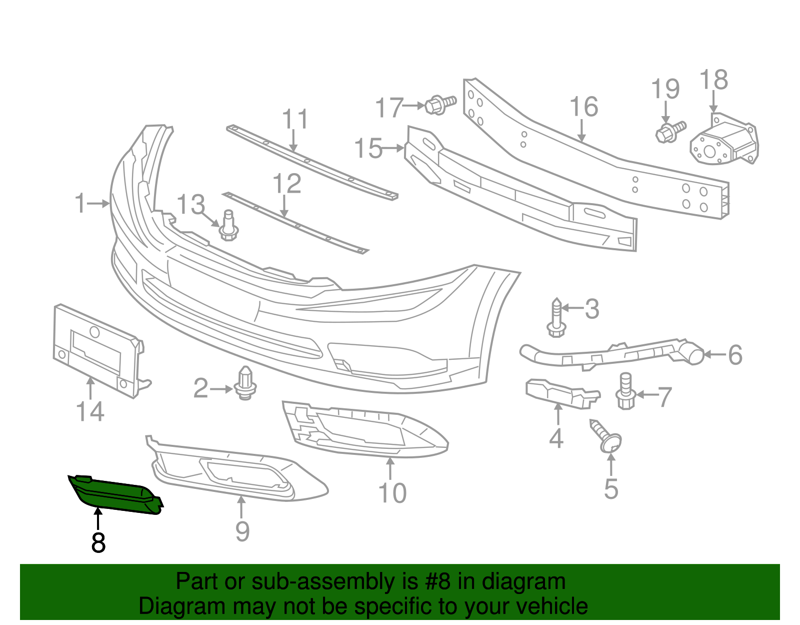 71106-TR0-A01 - 2012 Honda Civic - Cover R Front Bumper Side | Genuine ...