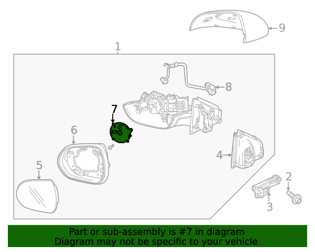 2020-2022 GM Mirror Motor 42676124 | GMPartsDirect.com