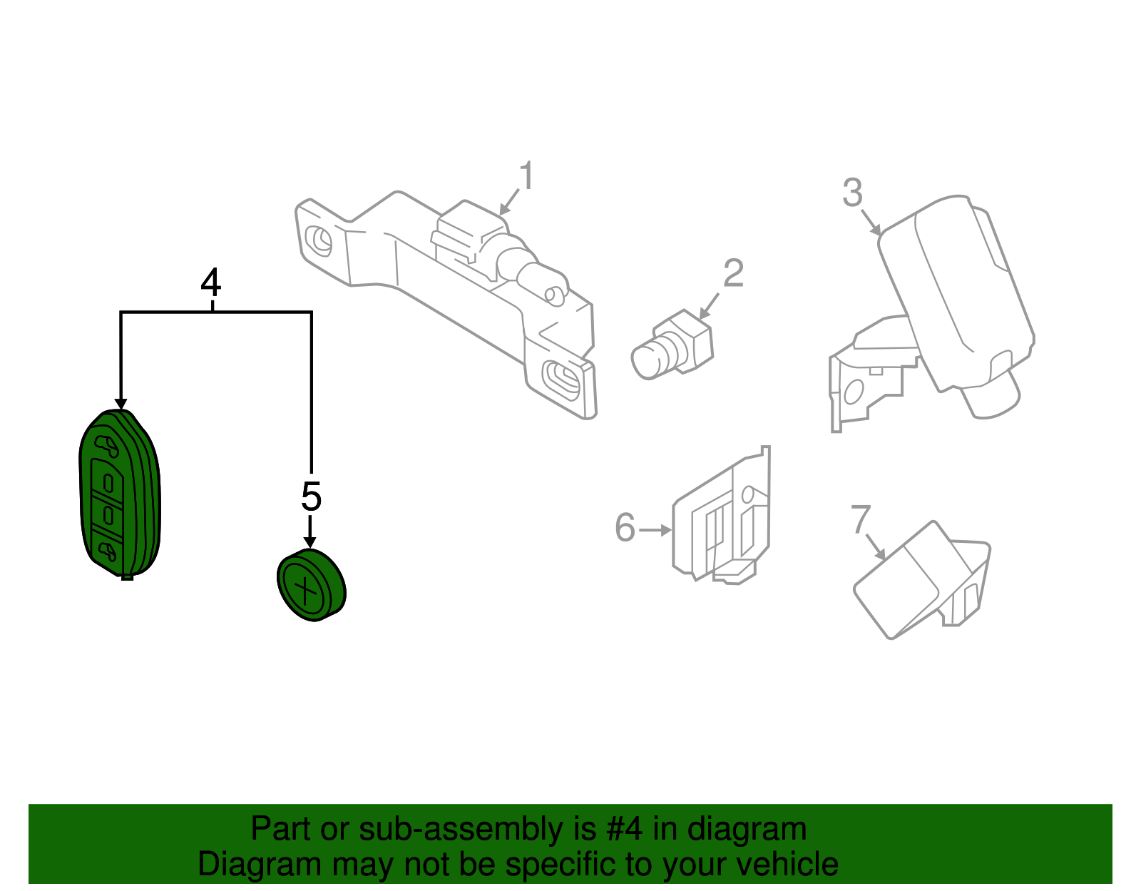 2022-2025 Nissan Keyless Entry Transmitter 285E3-9BU5A | OEM Parts Online