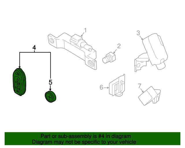 285E3-9UF5B - Keyless Lock Pad - 2019-2021 Nissan | Nissan OEM Parts Direct