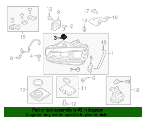 4G8-806-305 - Headlamp Assembly Spacer 2012-2023 Audi | AutoNationParts.com