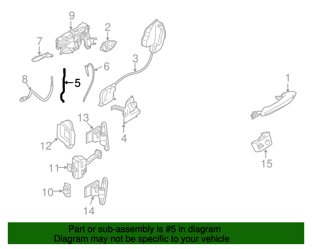 51217275407 - 2013-2019 BMW Lock Rod (51-21-7-275-407) | BMW of South ...
