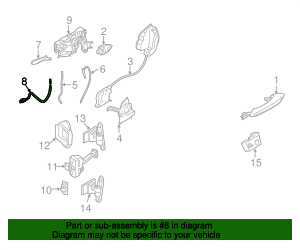 51-21-7-275-394 - Door Latch Cable 2013-2019 BMW | AutoNationParts.com
