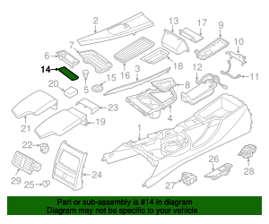 2016-2020 BMW Insert mat, storage compartment, front 51-16-9-323-678 ...