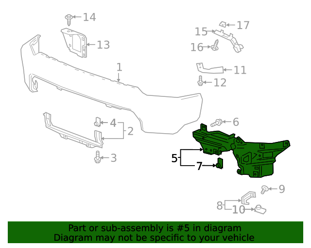 2020-2023 Chevrolet Front Driver Side Bumper Impact Bar Bracket ...