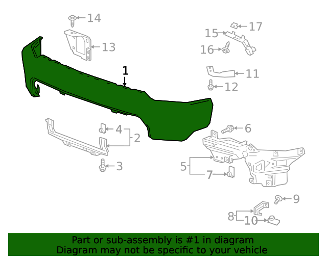 2020-2023 Chevrolet Front Bumper Impact Bar 84795616 GM | GMPartsDirect.com