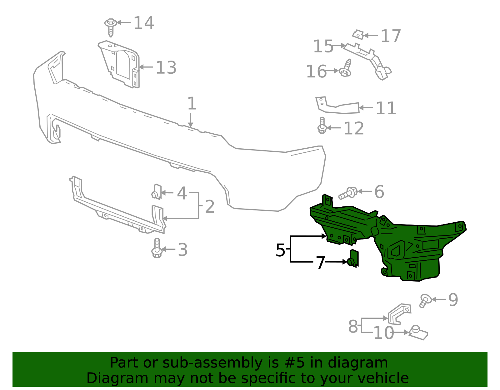 2020-2023 Chevrolet Front Passenger Side Bumper Impact Bar Bracket ...