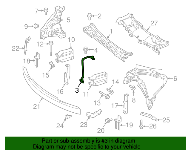 2010-2015 Mercedes-Benz Center Support 204-890-00-32 | MB OEM Parts