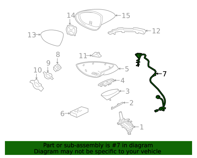 9Y0-971-469-AE - Door Mirror Wiring Harness 2019-2023 Porsche Cayenne ...