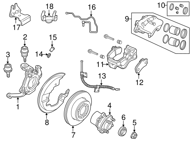 STC1917 - Disc Brake Caliper Bracket 1995-2004 Land Rover ...