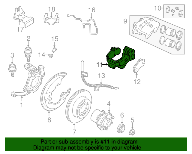 STC1917 - Disc Brake Caliper Bracket 1995-2004 Land Rover ...
