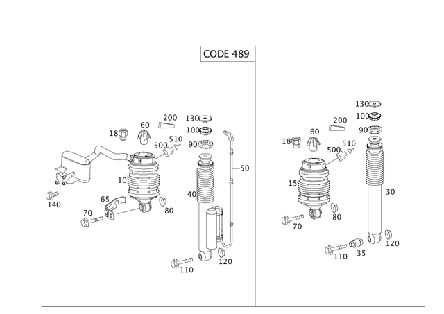 1994-2009 Mercedes-Benz Shock Absorber 211-326-36-00 | Mercedes-Benz Parts