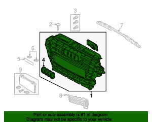 8V5-853-651-B-CKA - Center Grille 2015-2016 Audi | AutoNationParts.com