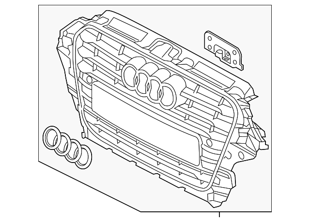 2015-2016 Audi Center Grille 8V5-853-651-B-1QP | OEM Parts Online