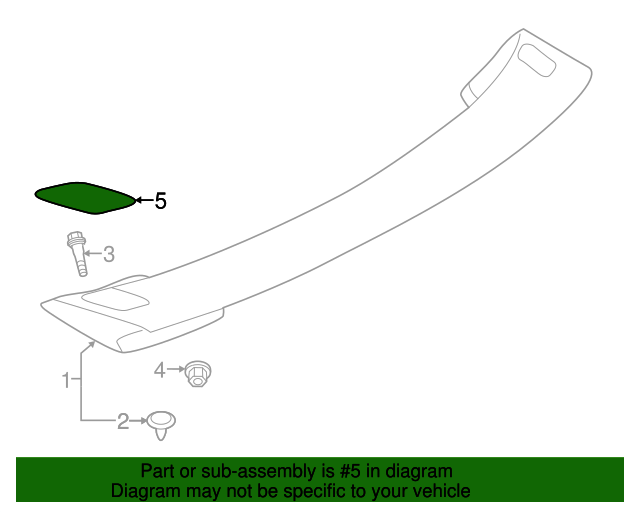 2020-2023 Subaru Impreza Rear Spoiler Cap 96075FL02A | Subaru Parts For You