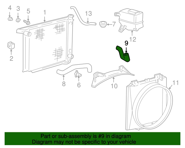 1F20-15-185 - Lower Hose - 2001-2009 Mazda B2300 | Mazda Swag