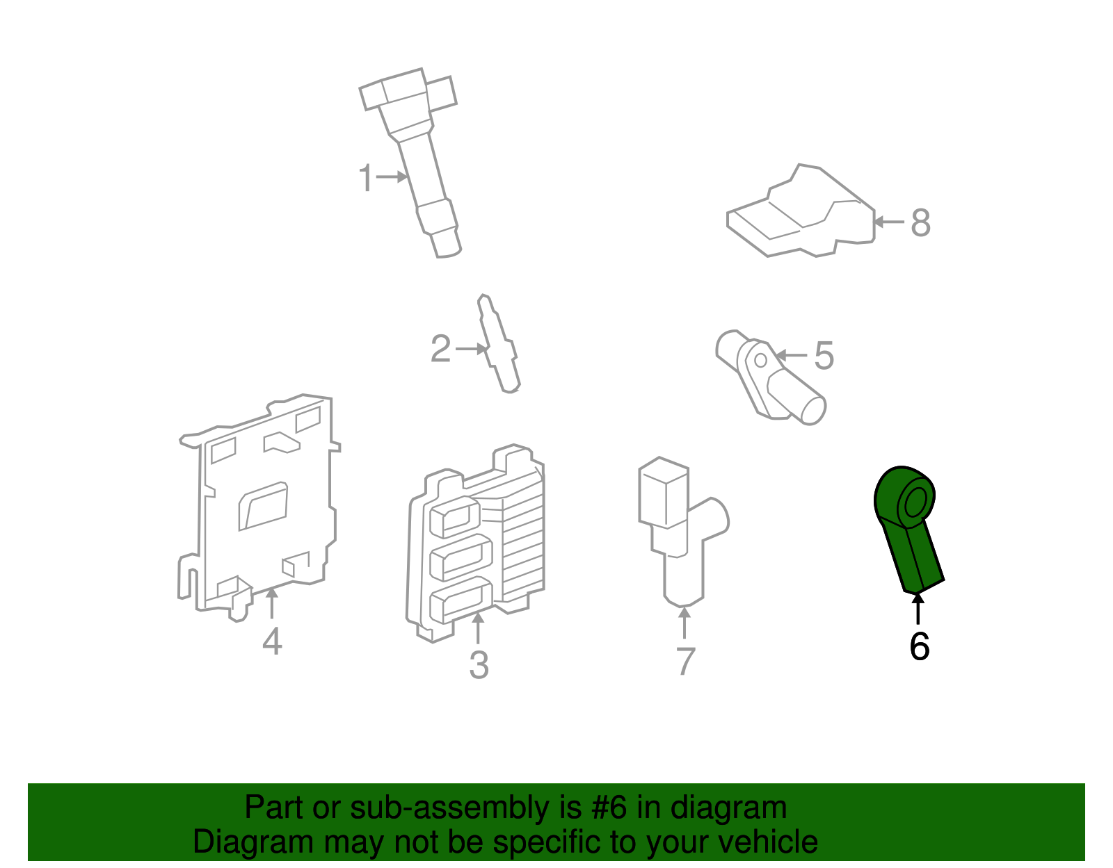 2009-2024 GM (Replaces 12636736) Ignition Knock (Detonation) Sensor ...