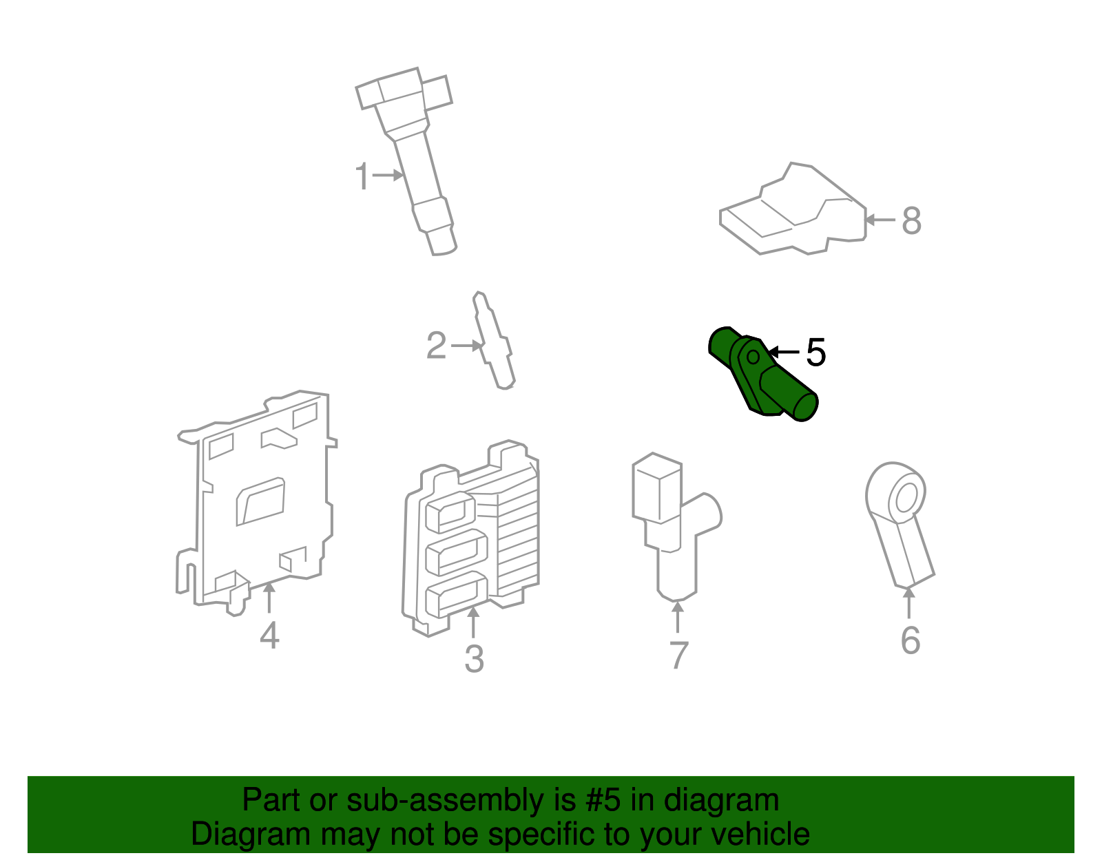 2010-2025 GM Engine Crankshaft Position Sensor 12615626 ...